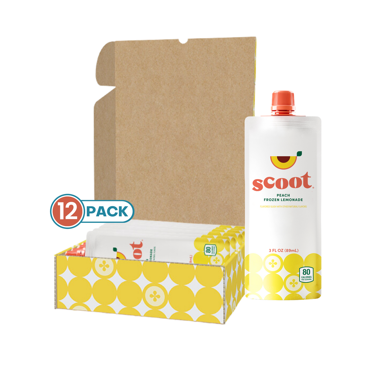 Scoot® Frozen Lemonade, Peach- 12 Pack – heyscoot